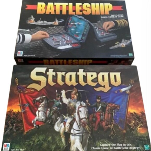 Milton Bradley | Games | Stratego Battleship Vintage 2 Strategy Board ...